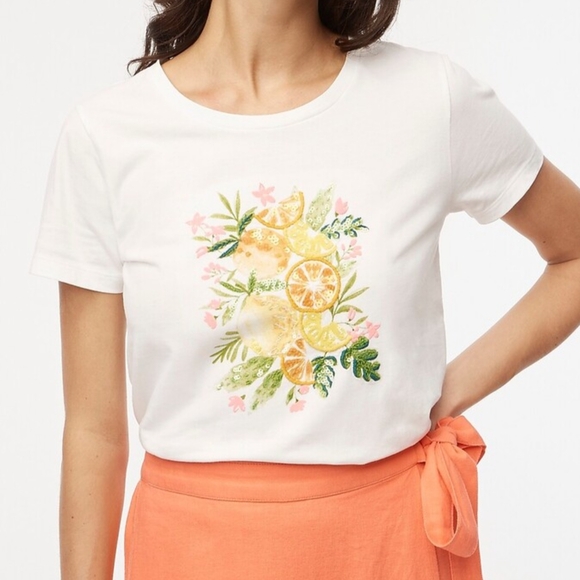 J. Crew Factory | Tops | Nwt J Crew Collectors Tee White Tshirt 0 ...